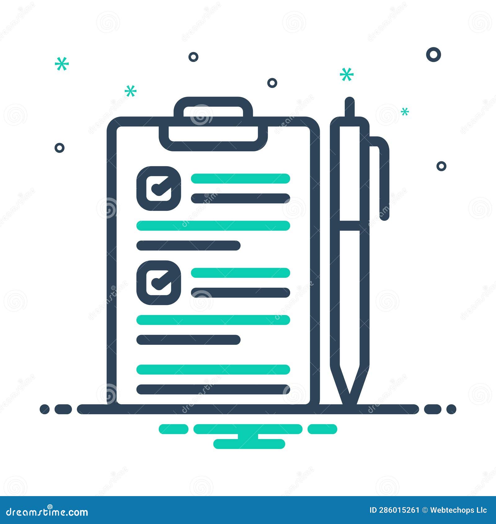 Census. Clipboard In Pen In Hand. Vector Illustration Flat Design ...