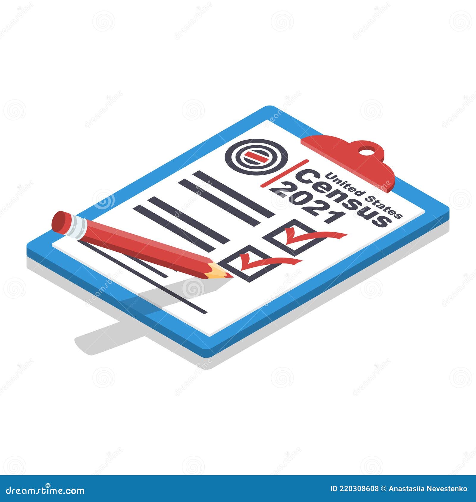 Census 2021 Isometric Icon Vector Flat Stock Vector - Illustration of ...