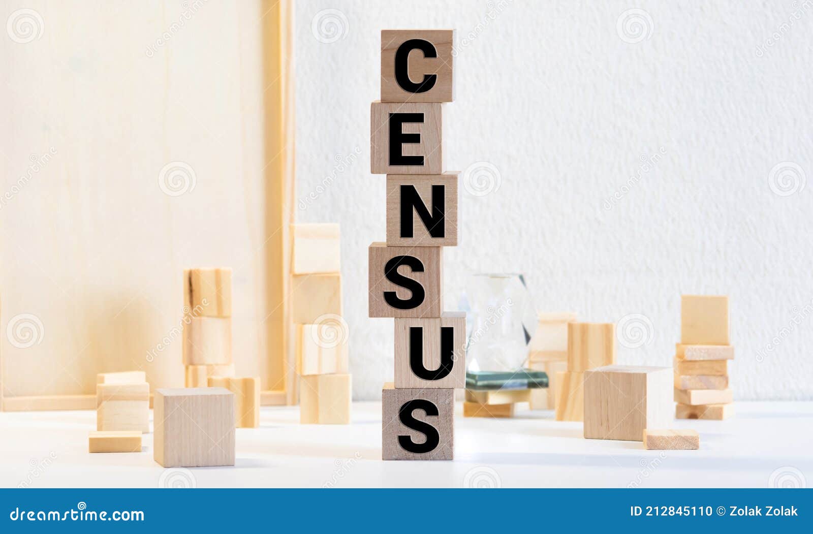 Census Word on Wooden Cubes Stock Photo - Image of survey, wood: 212845110