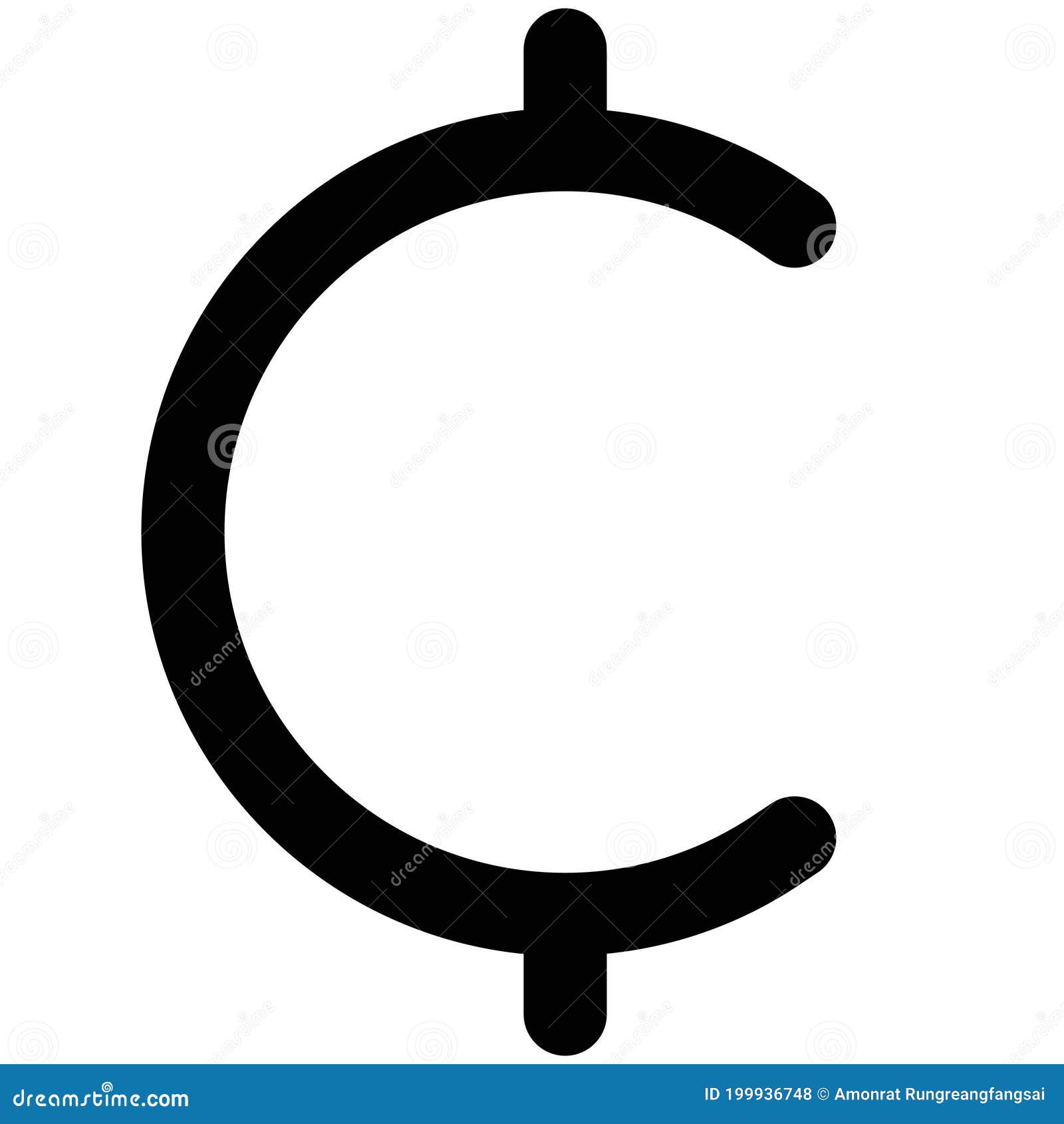 Cent, Centavo Currency Symbol On Gold Coin Vector Illustration ...