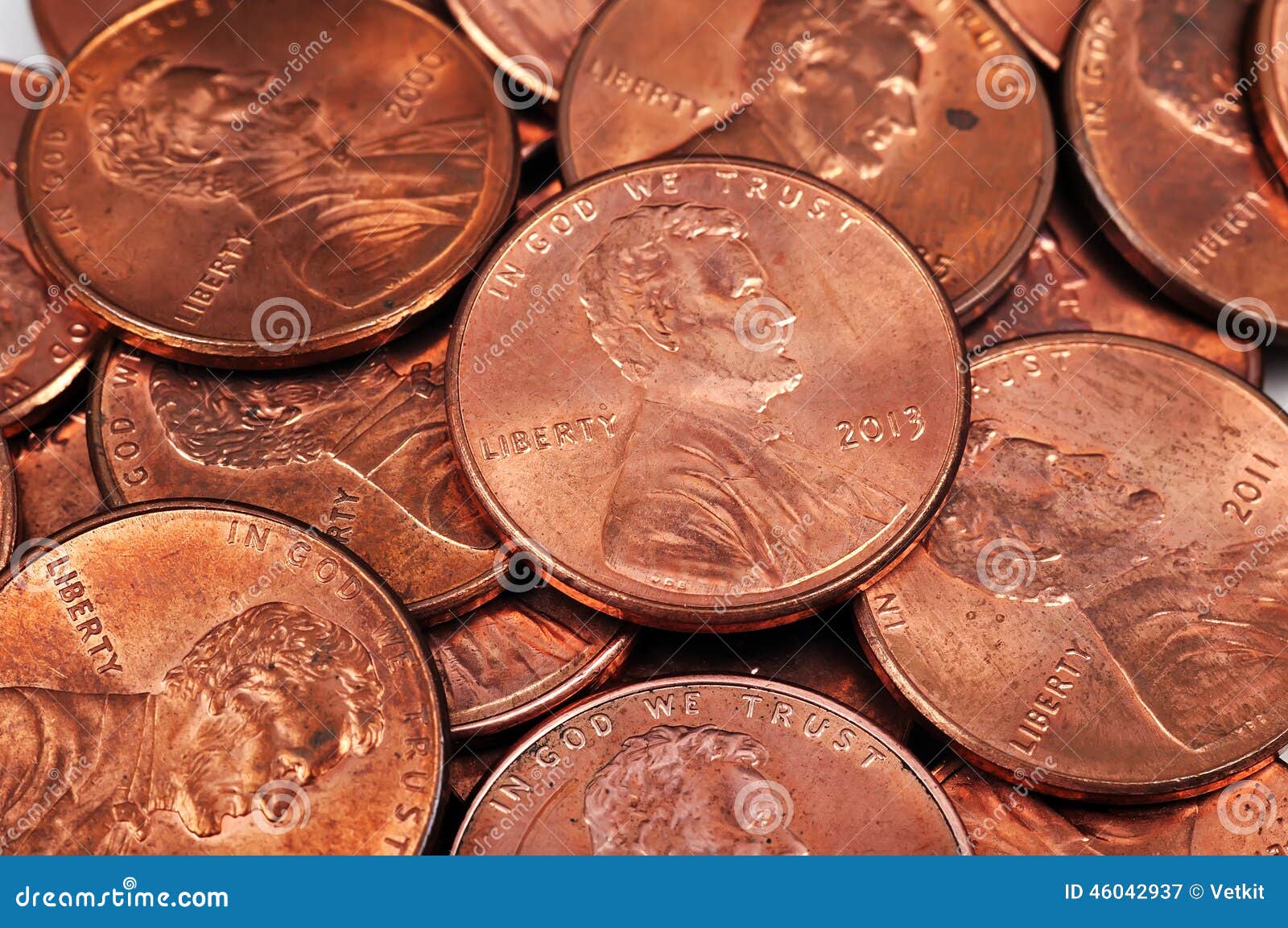Cent coins stock image. Image of cash, coin, banking - 46042937