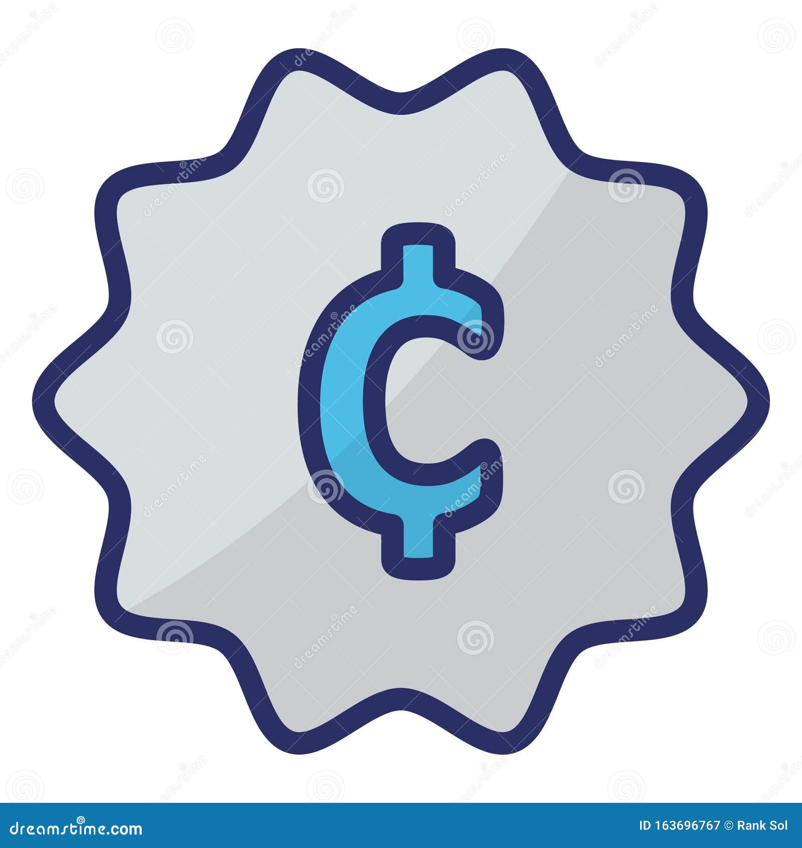 Cent Currency Isolated Isolated Vector Icon Easily Editable Easily ...