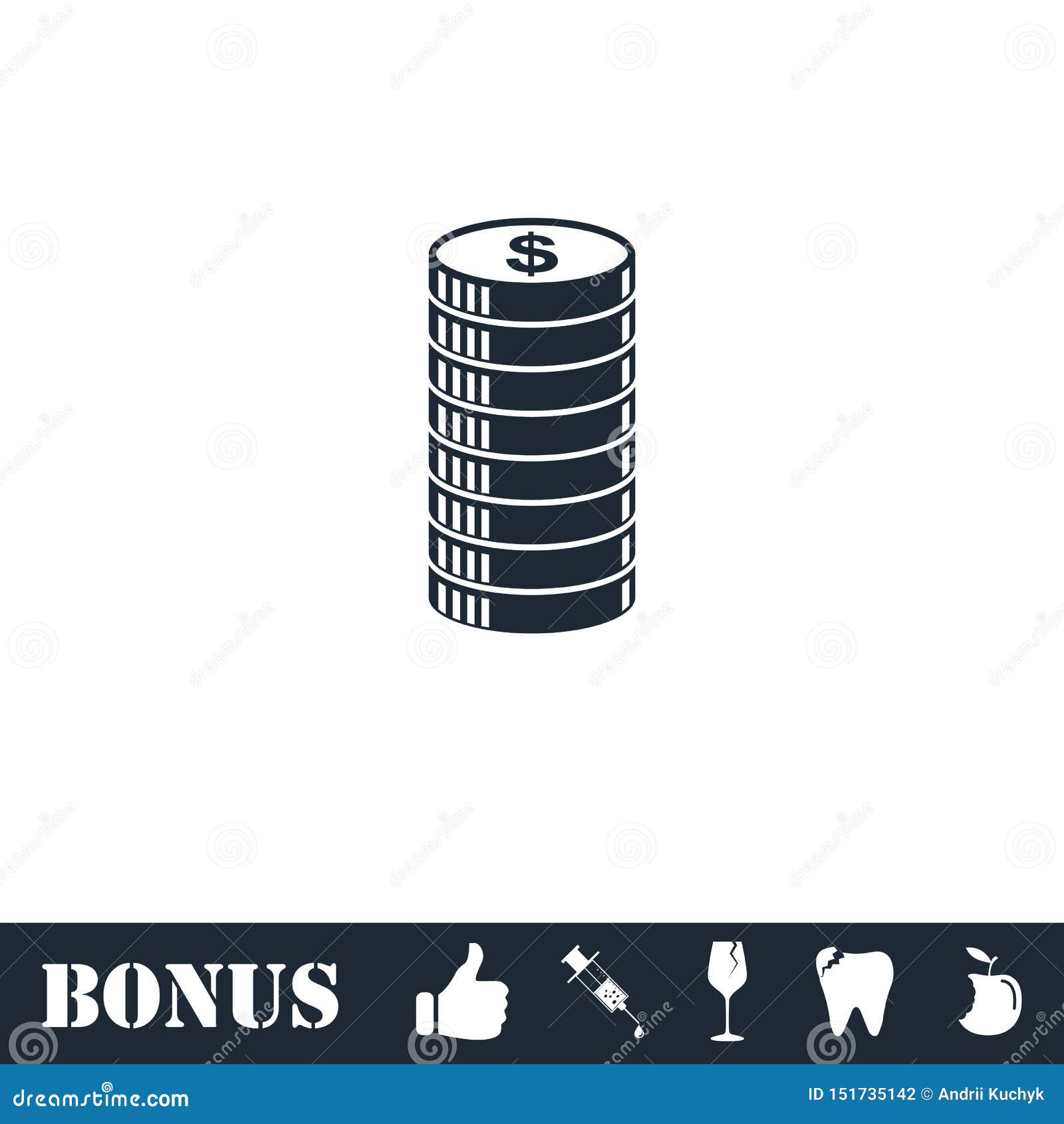 Cent icon icon flat stock vector. Illustration of cash - 151735142