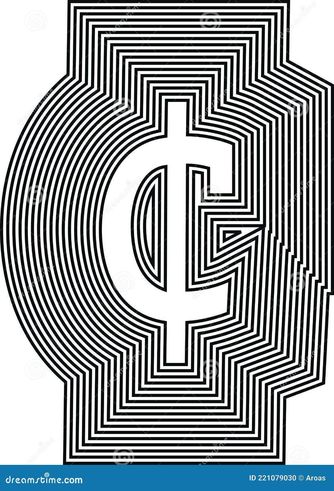 CENT Symbol Line Logo Icon Design Stock Vector - Illustration of ...