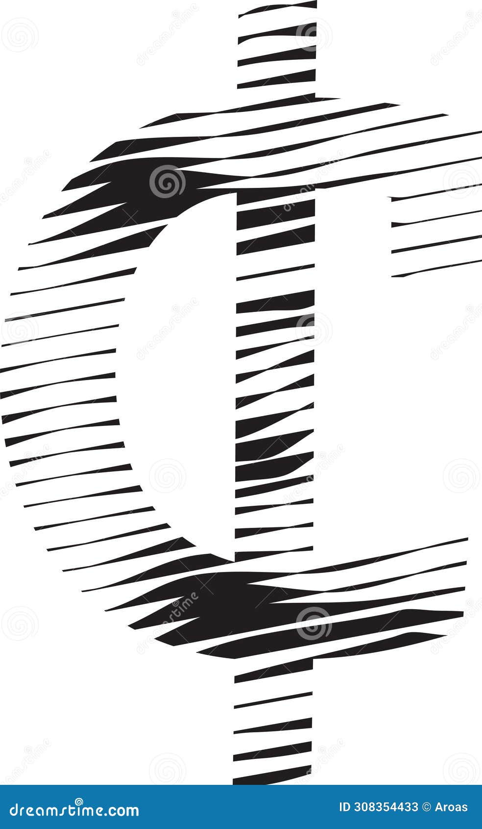 Cent Symbol with Stripe Motion Line Logo Stock Vector - Illustration of ...