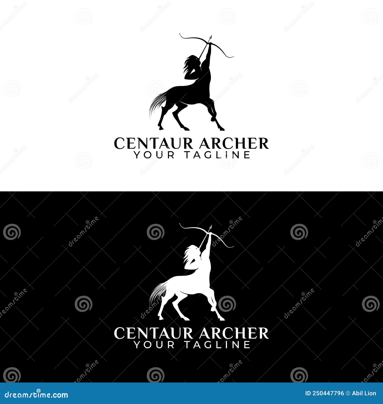 Centaur Archer Logo Vector Illustration Stock Vector - Illustration of ...
