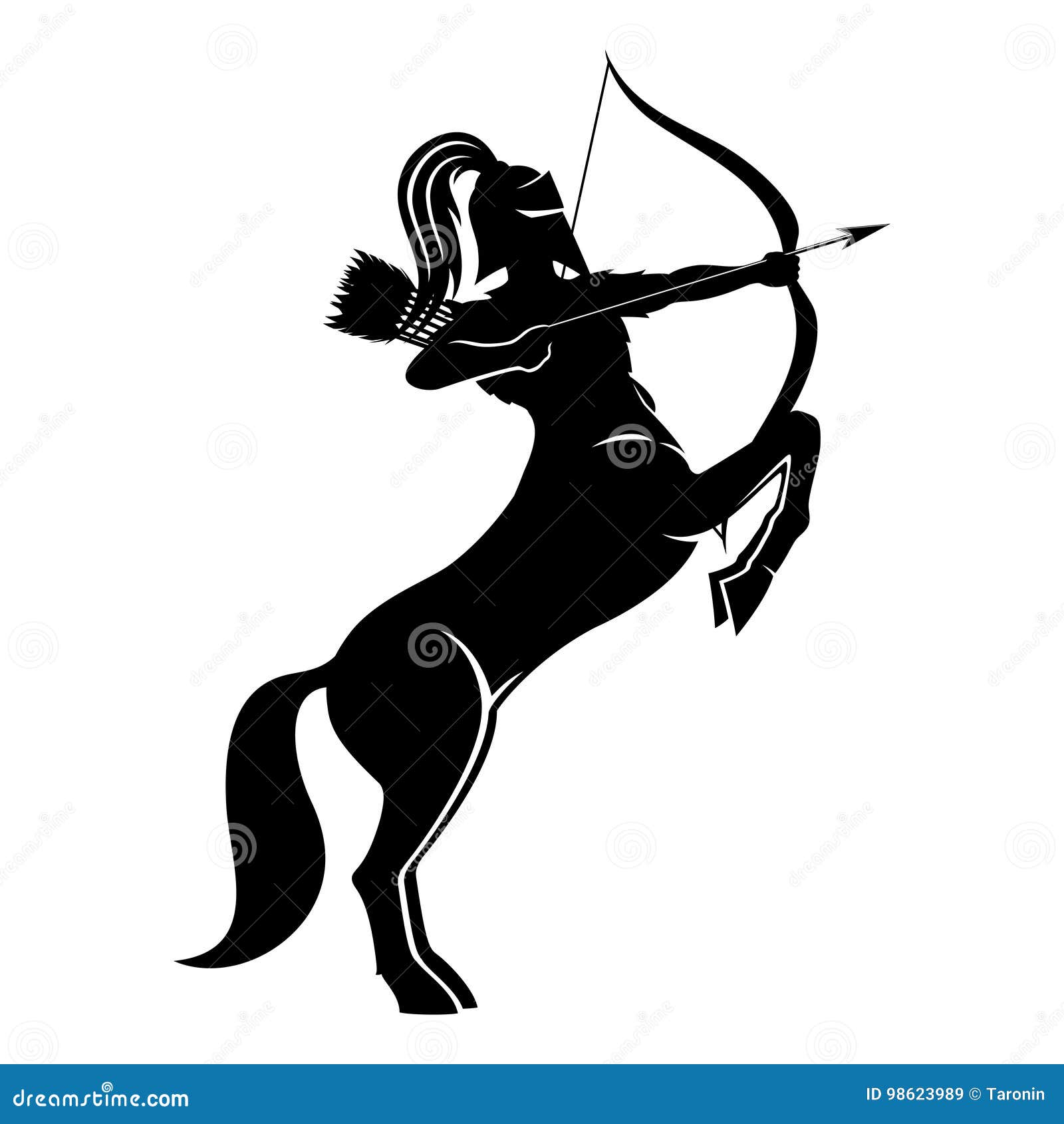 Centaur archer sign. stock vector. Illustration of sagittarius - 98623989