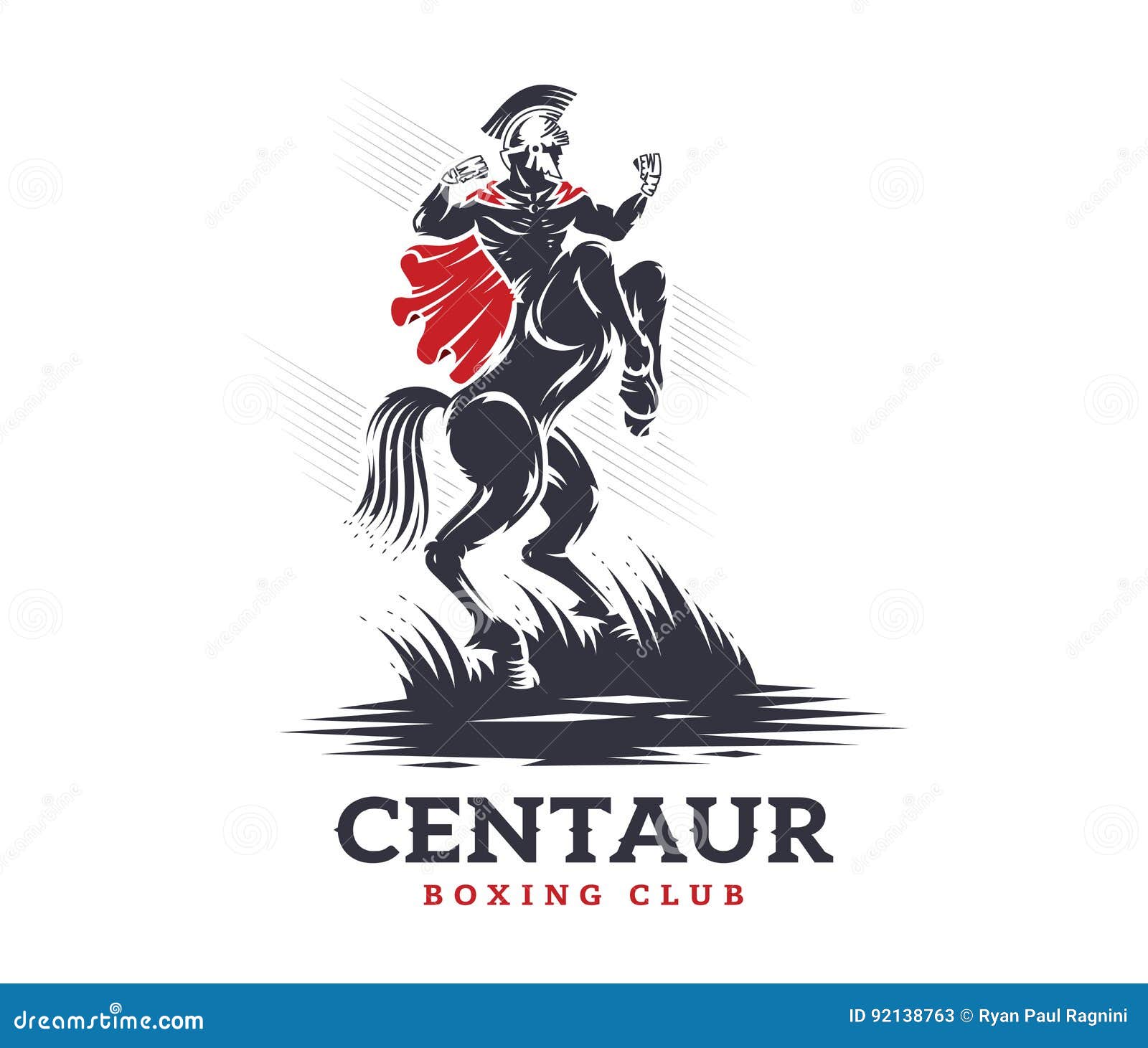 Centaur In Boxing Gloves. Man Semi Man Man Stock Illustration ...