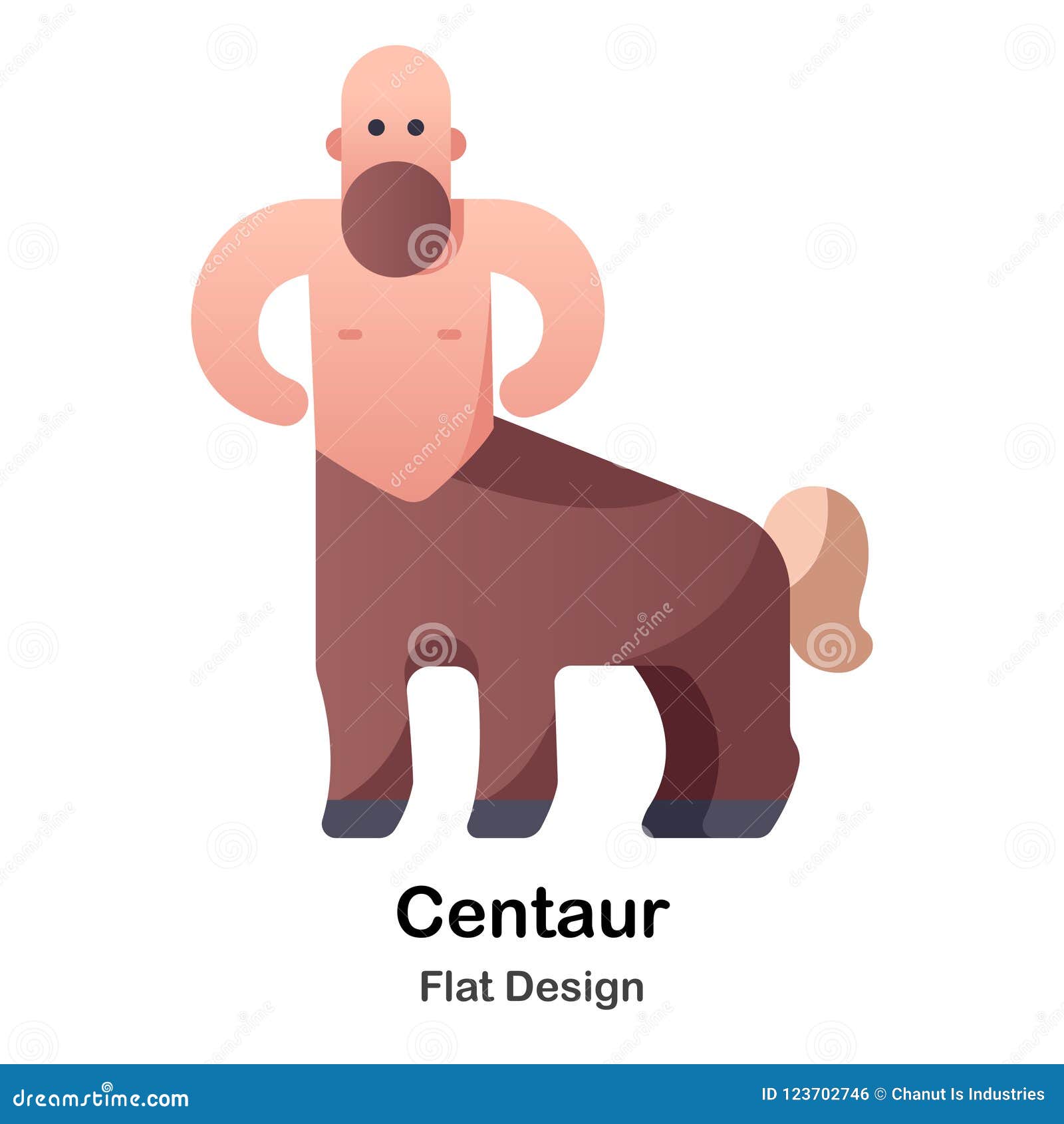 Centaur Flat Icon stock vector. Illustration of sagittarius - 123702746