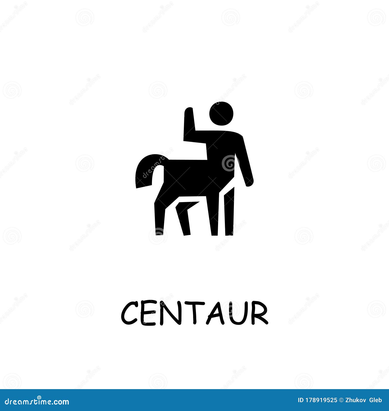 Centaur flat vector icon stock illustration. Illustration of mythical ...
