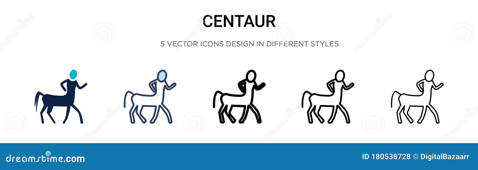 Centaur Icon in Filled, Thin Line, Outline and Stroke Style. Vector ...
