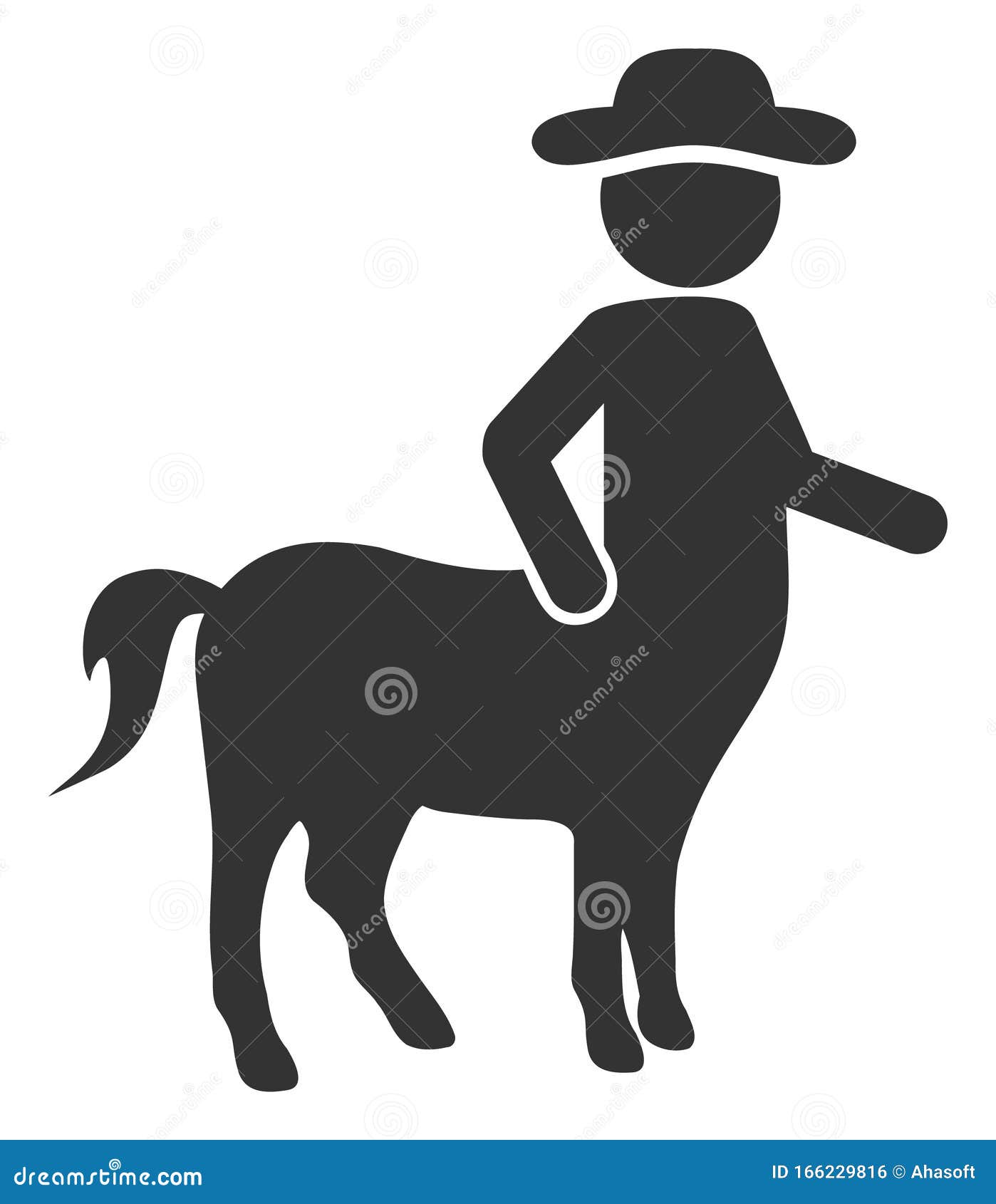 Flat Raster Centaur Icon stock illustration. Illustration of legend ...