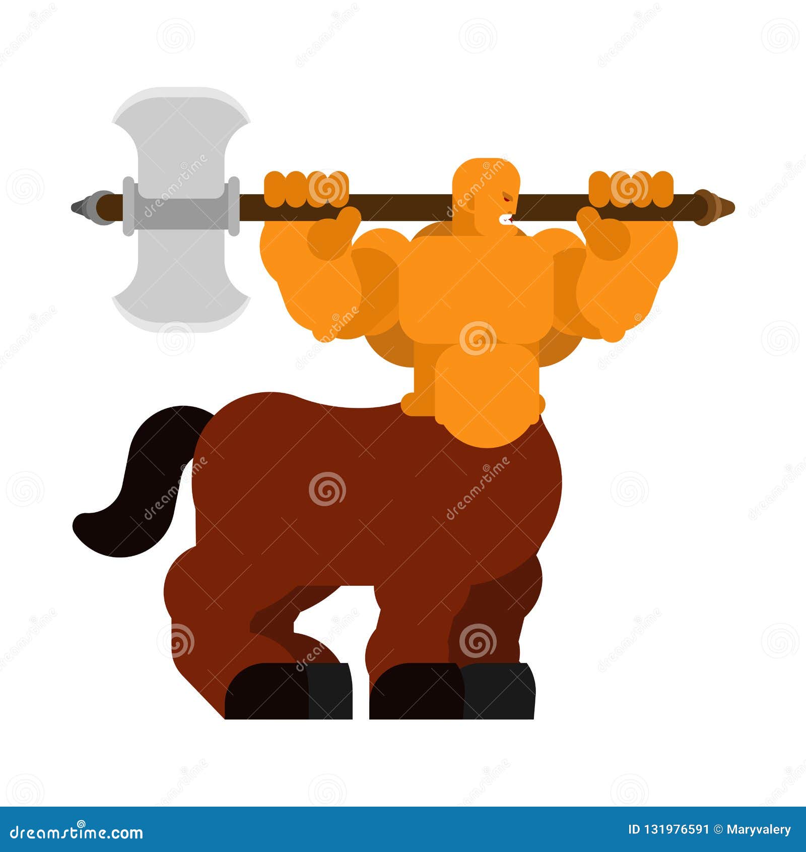 Centaur Warrior with Ax Weapon. Strong Powerful Half-man Half Ho Stock ... Centaur Warrior with Ax Weapon. Strong Powerful Half-man Half Ho Stock ...
