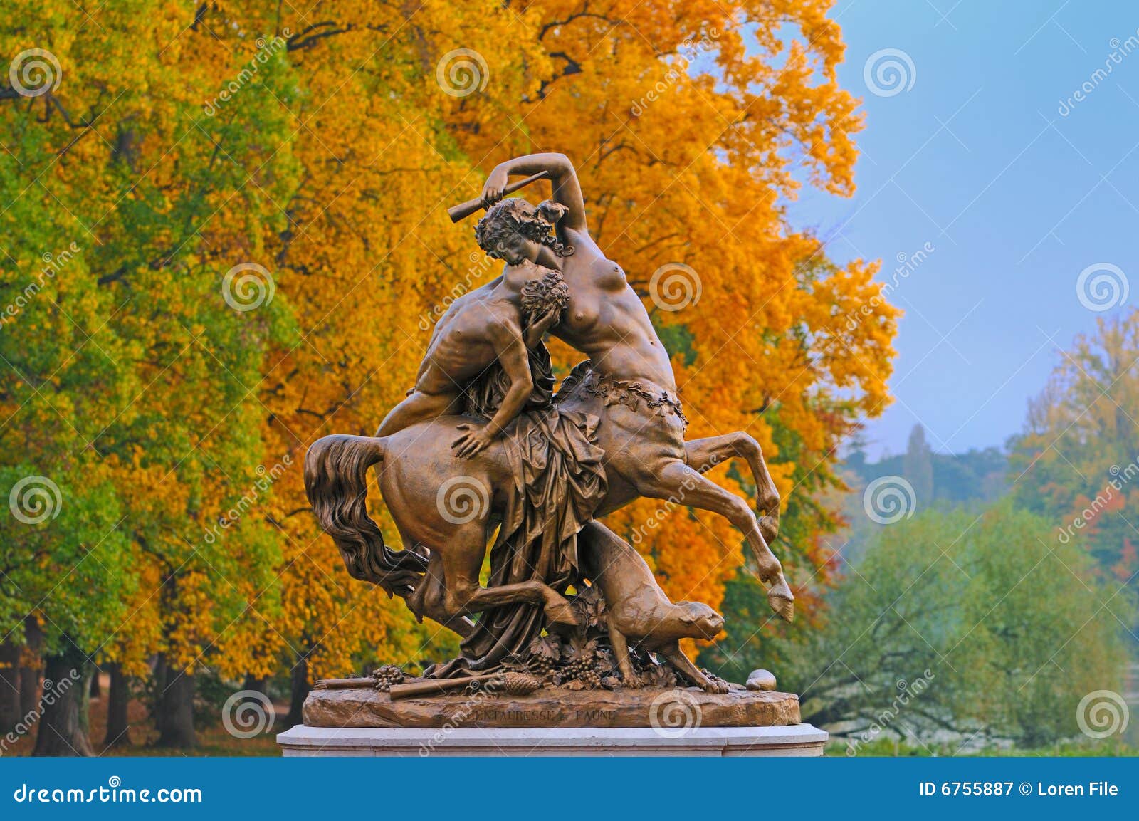 Centauress and Fawn Statue stock image. Image of mythology - 6755887