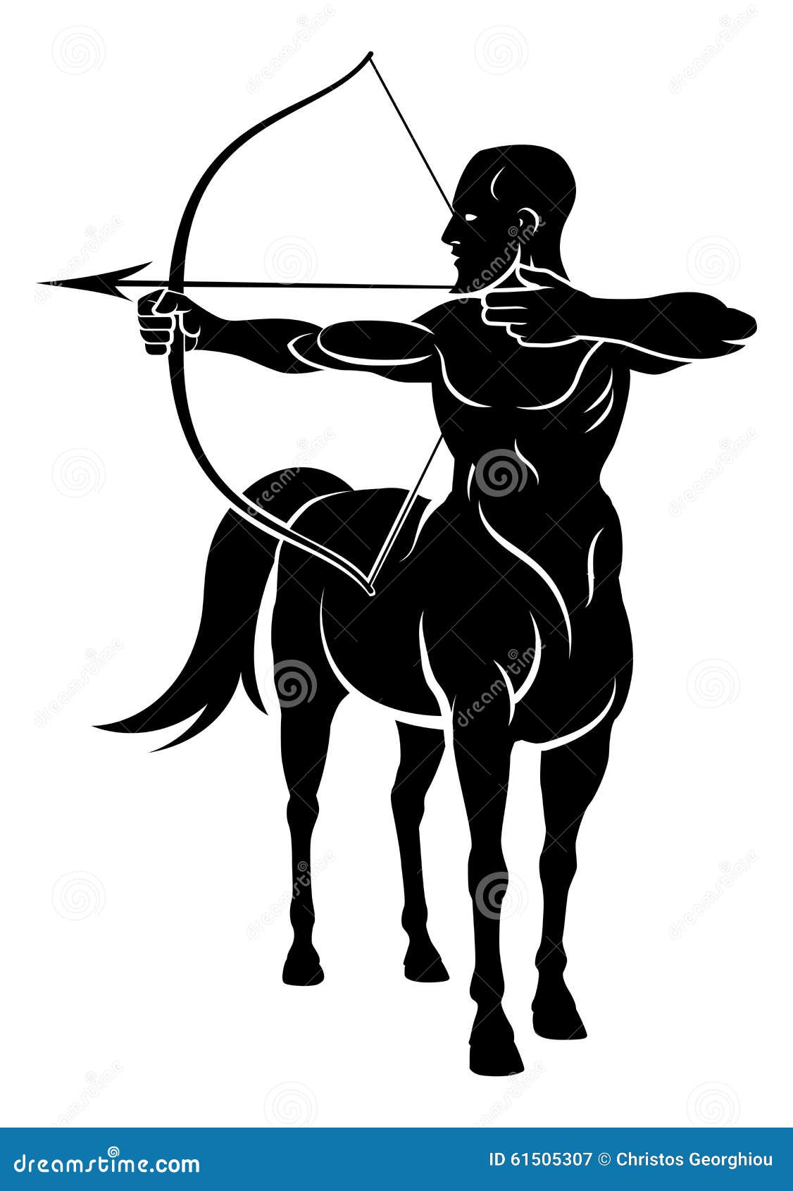 Centauro Archer ilustración del vector. Ilustración de vector - 61505307