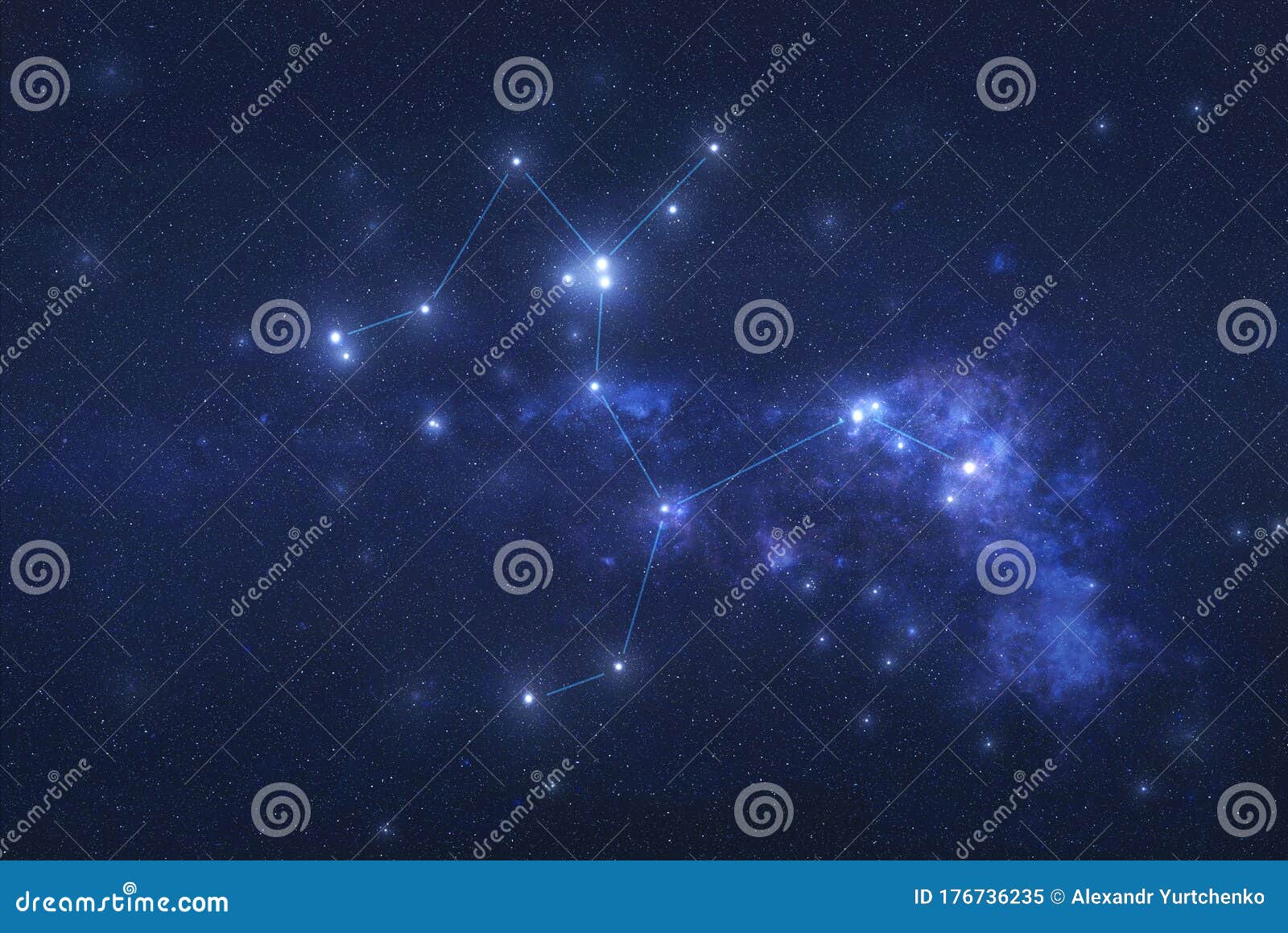 Centaurus Constellation in Outer Space. Stock Image - Image of galaxy ...