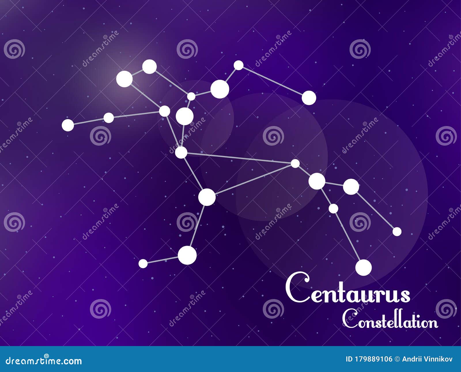 Centaurus Constellation. Starry Night Sky. Cluster of Stars, Galaxy ...