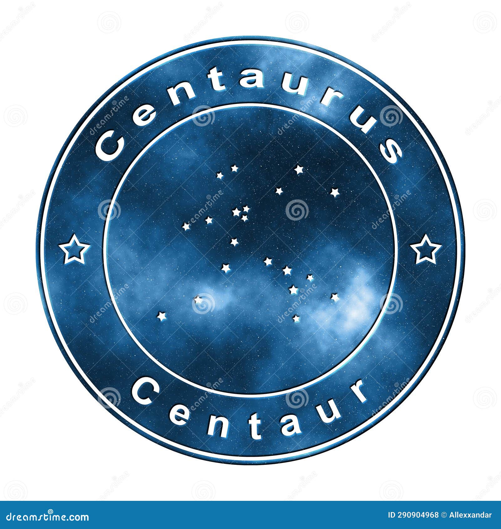Centaurus Constellation. Bright Yellow Stars In The Night Sky. A ...