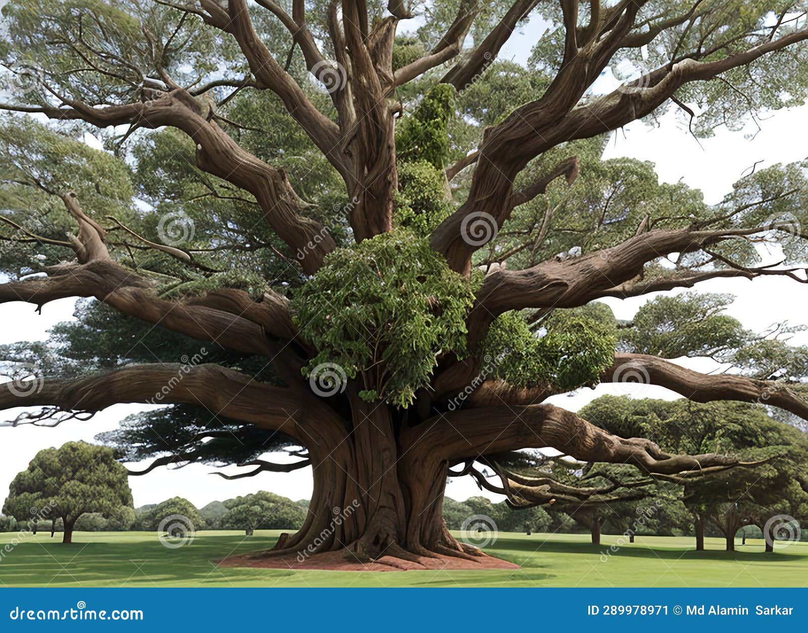 Centenarian Tree, Big Tree With Large Trunk And Big Roots Above The ...