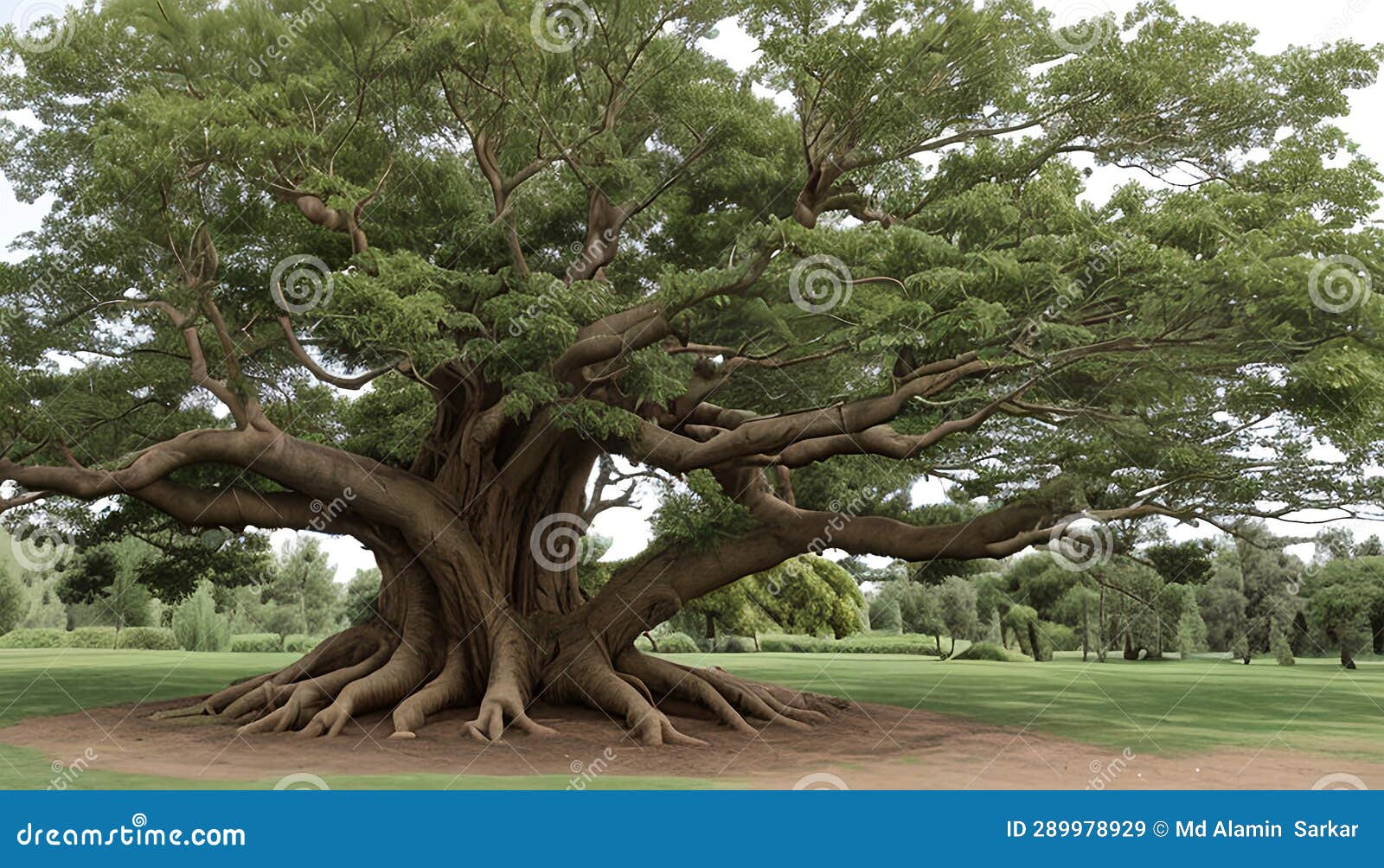Centenarian Tree stock image. Image of grass, green - 289978929