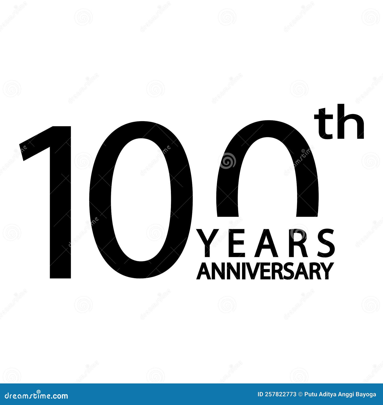 Centenario ilustración del vector. Ilustración de aniversario - 257822773