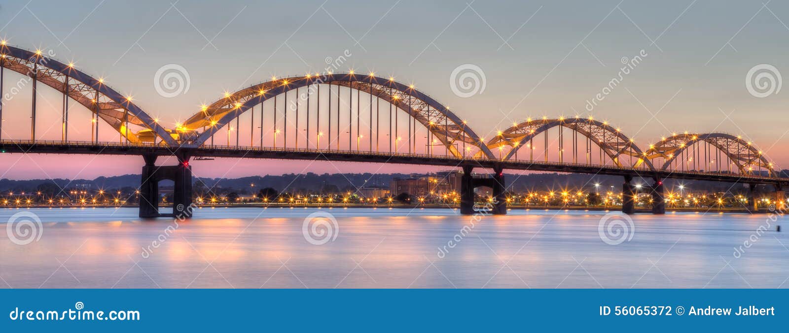 Centennial Bridge Connecting Moline, Illinois To Davenport, Iowa Stock ... Centennial Bridge Connecting Moline, Illinois To Davenport, Iowa Stock ...