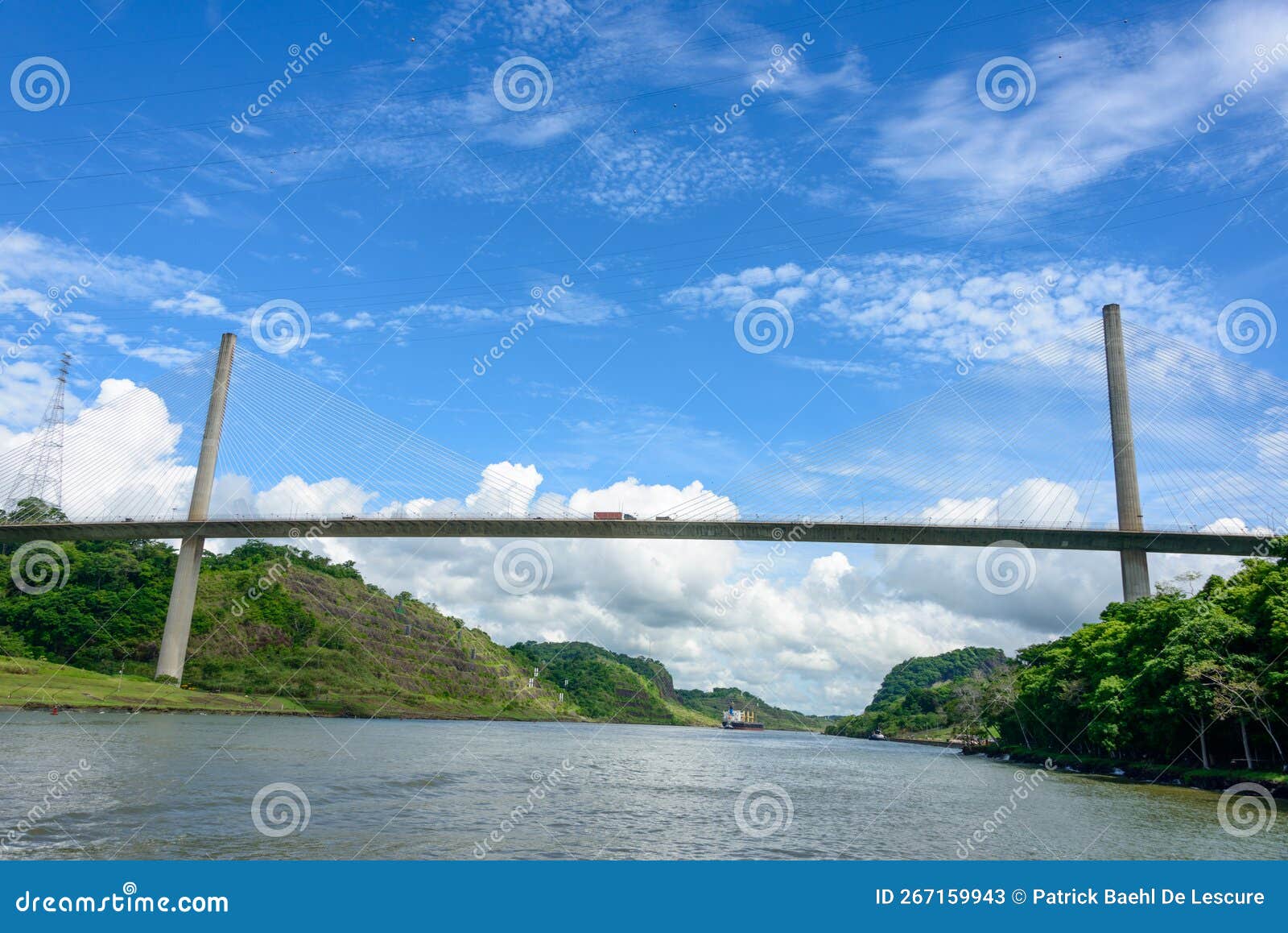 Centennial Bridge on the Panama Canal Stock Image - Image of bridge ...