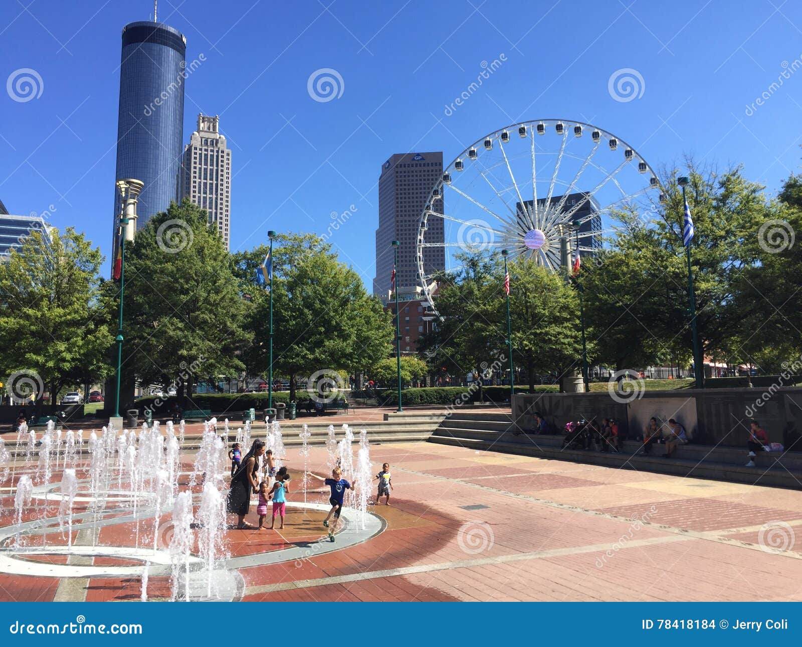 Centennial Olympic Park, Atlanta, GA. Editorial Stock Image - Image of ...