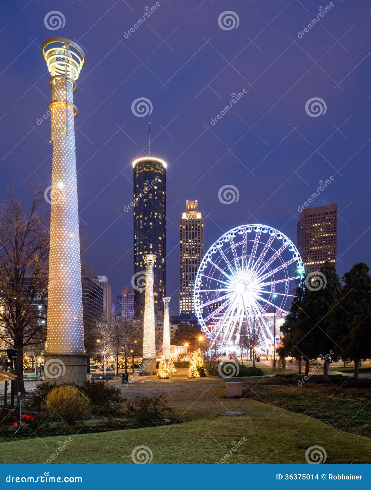 Centennial Olympic Park in Atlanta Stock Photo - Image of square, park ...