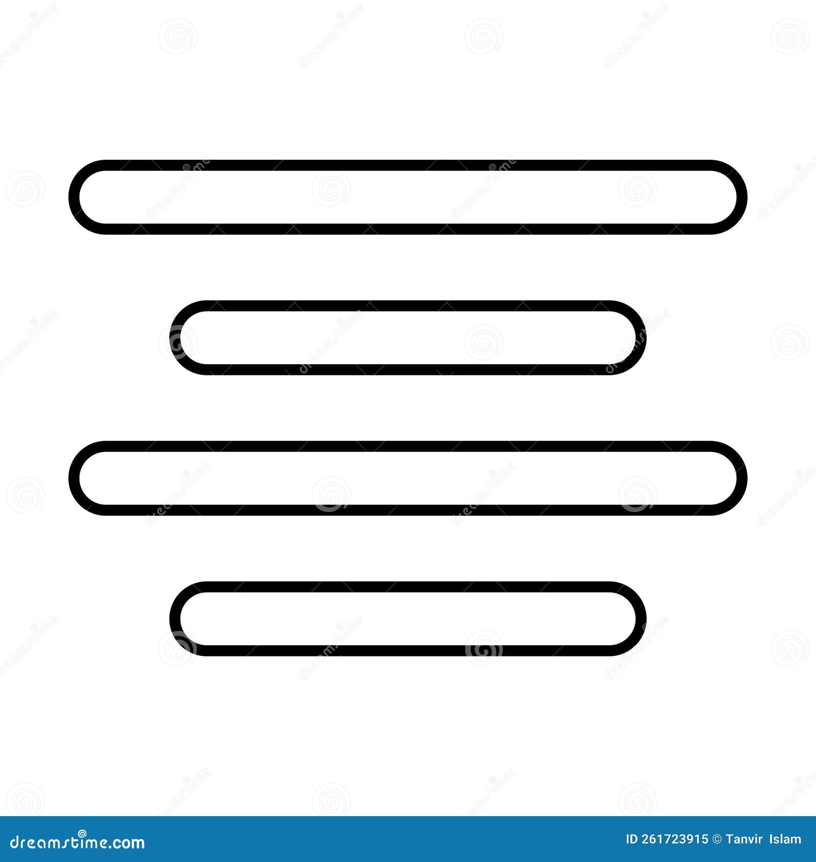 Center Align Icon in Line Style Stock Vector - Illustration of symbol ...