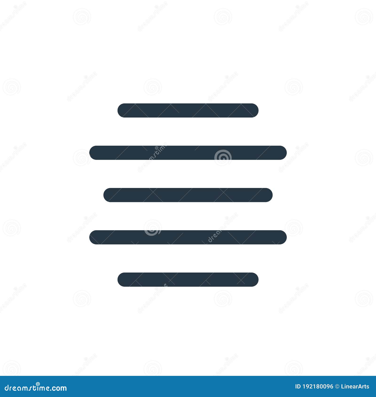 Center Alignment Icon Vector from Text Editor Concept. Thin Line ...