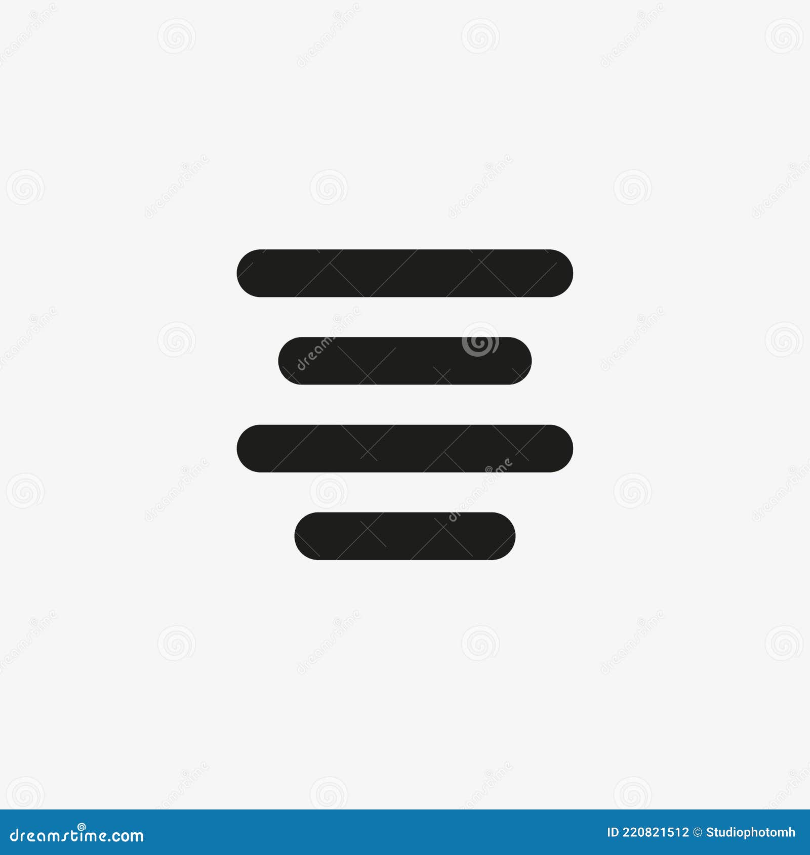 Center Alignment Vector Icon. Document Editor Button Sign for Web Site ...