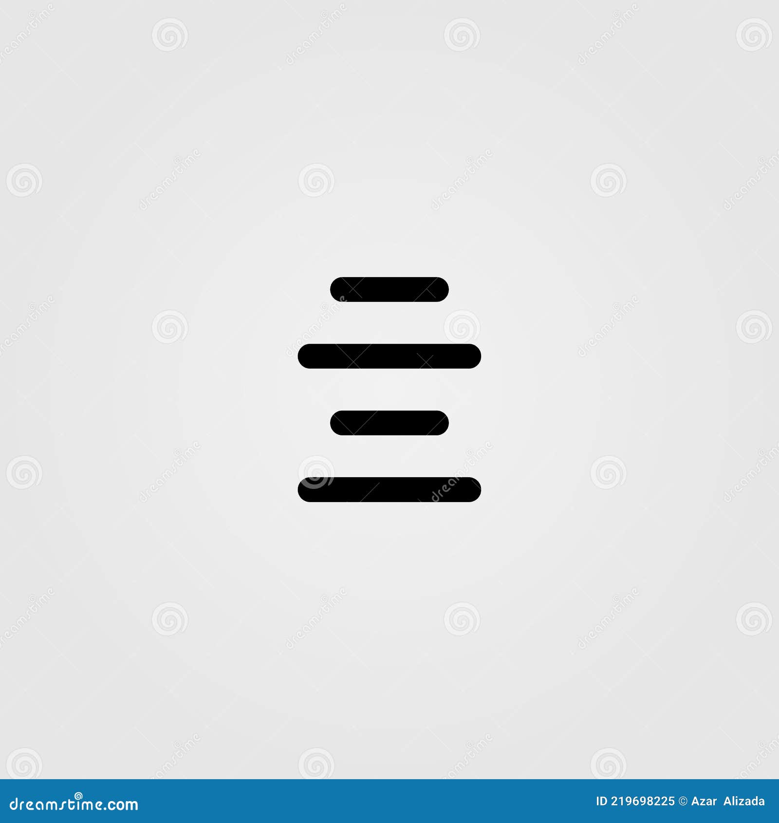 Center Alignment Icon Vector Isolated On White Background, Logo ...