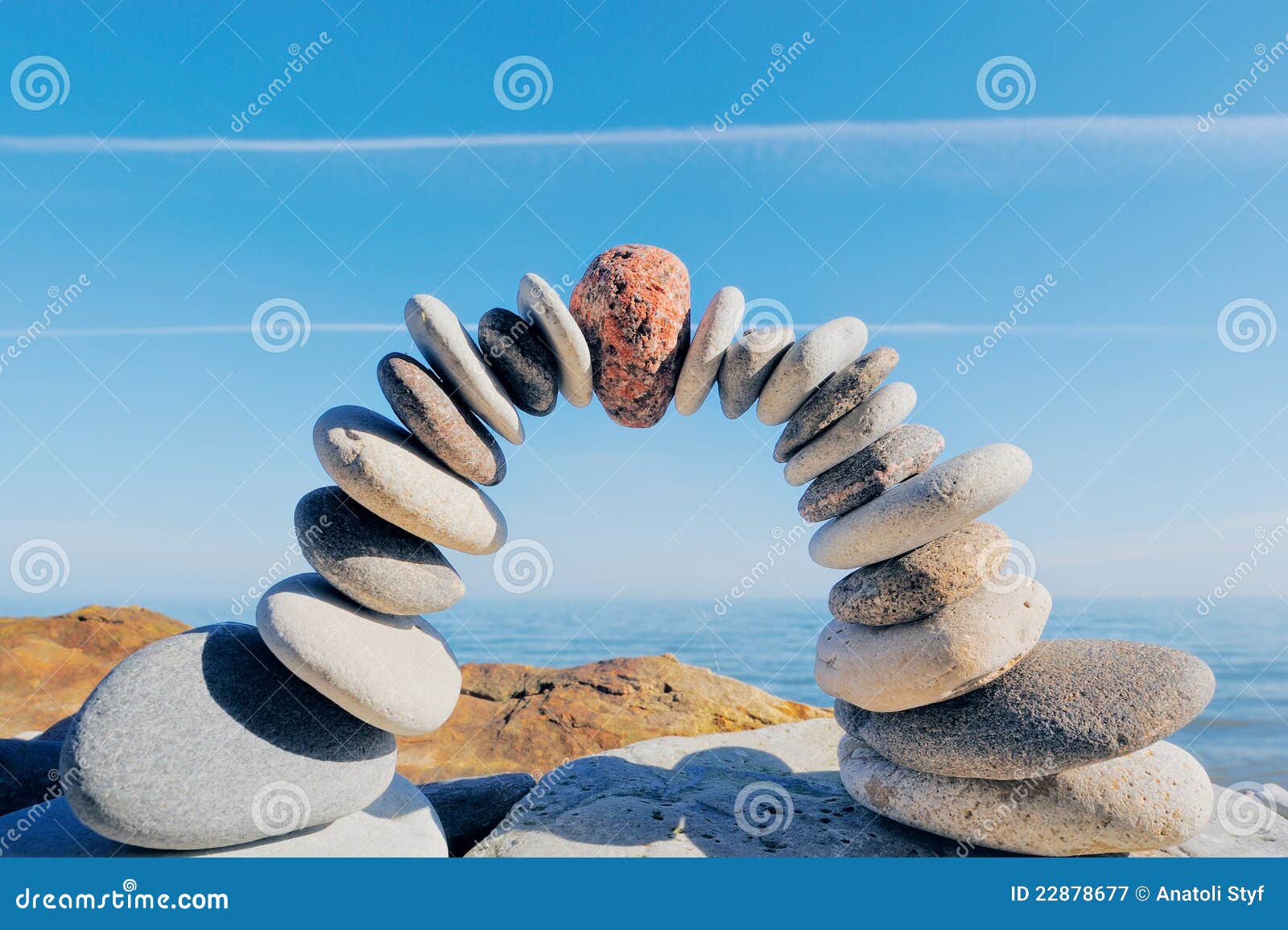 In center of arc stock image. Image of pebble, equilibrium - 22878677