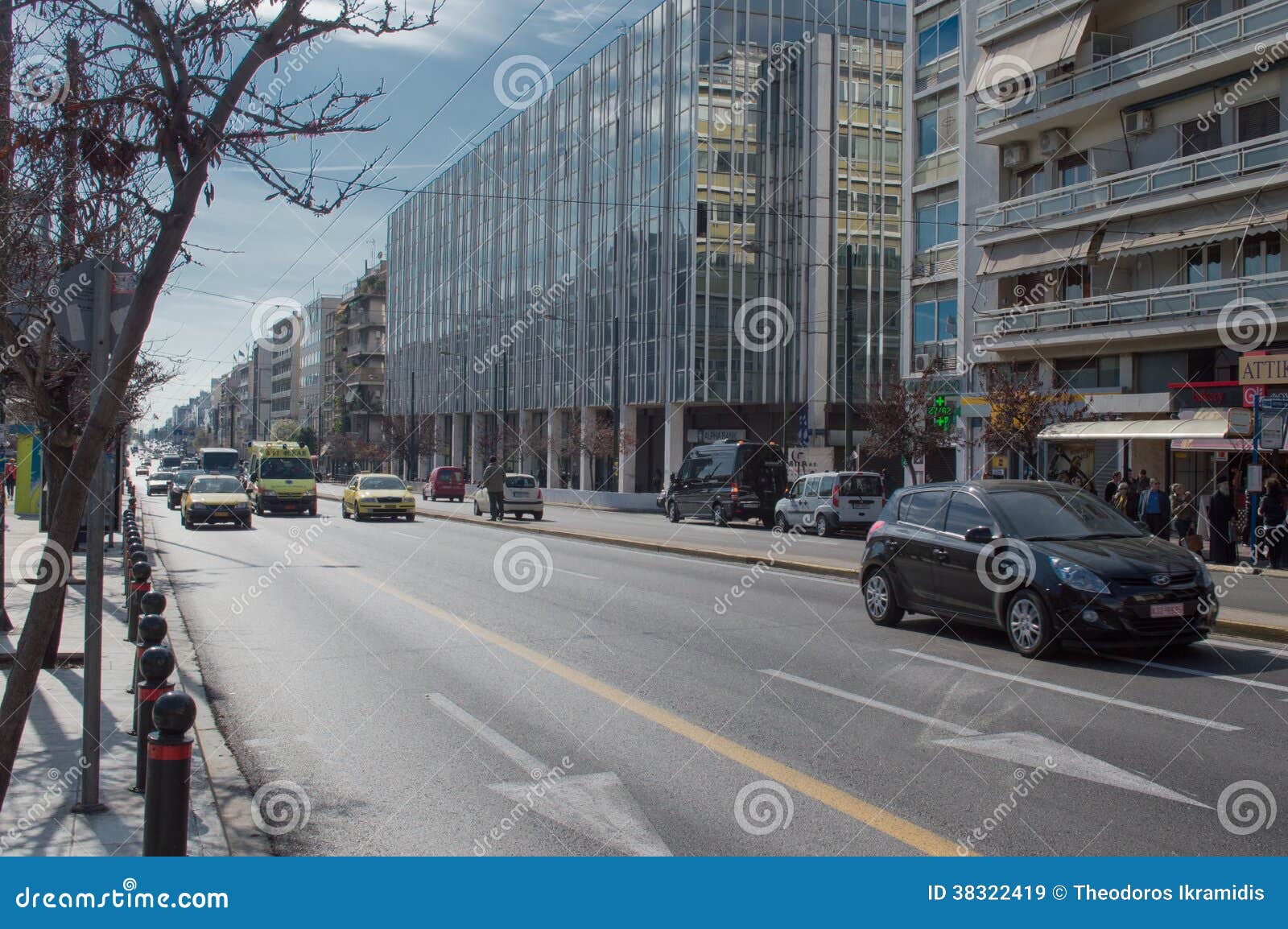 Center of athens city editorial stock image. Image of modern - 38322419