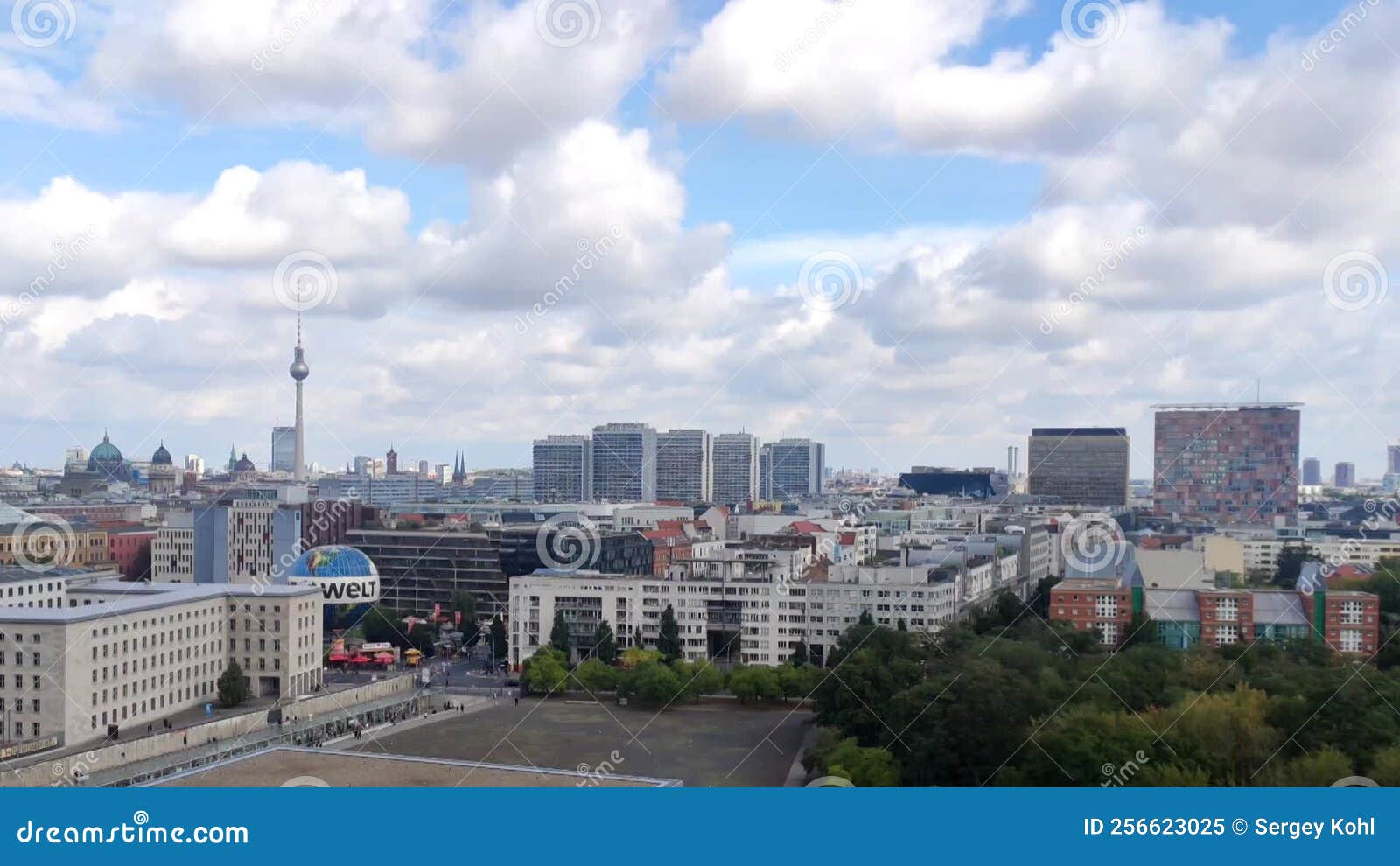 Center of Berlin Mitte from a Bird`s Eye View. Timelapse Stock Video - Video of historic ...