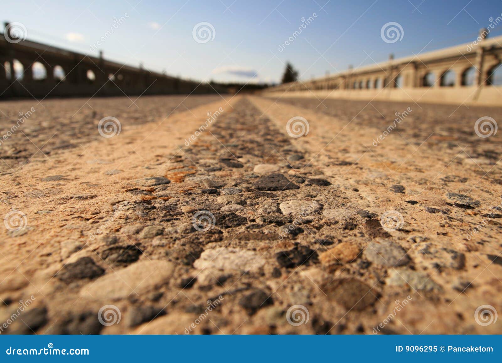 Center of bridge roadway stock image. Image of double - 9096295