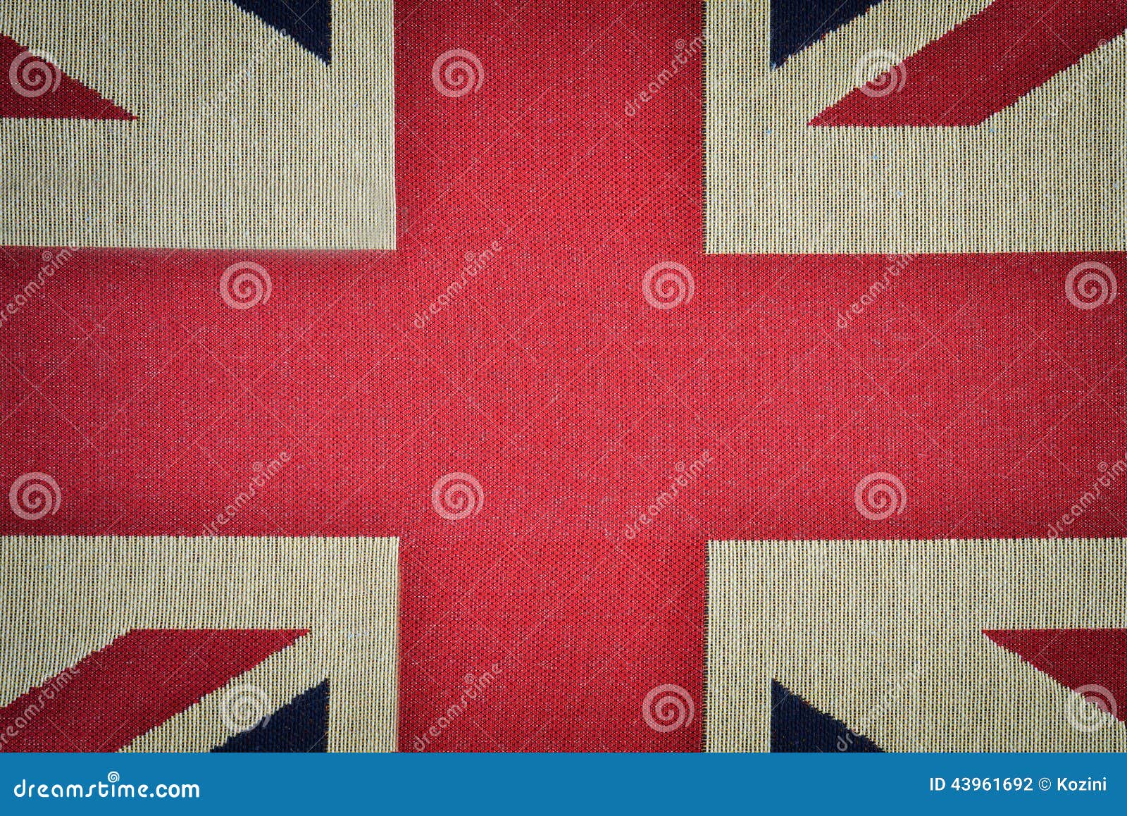 Center of British Flag on Old Canvas Texture Stock Photo - Image of ...