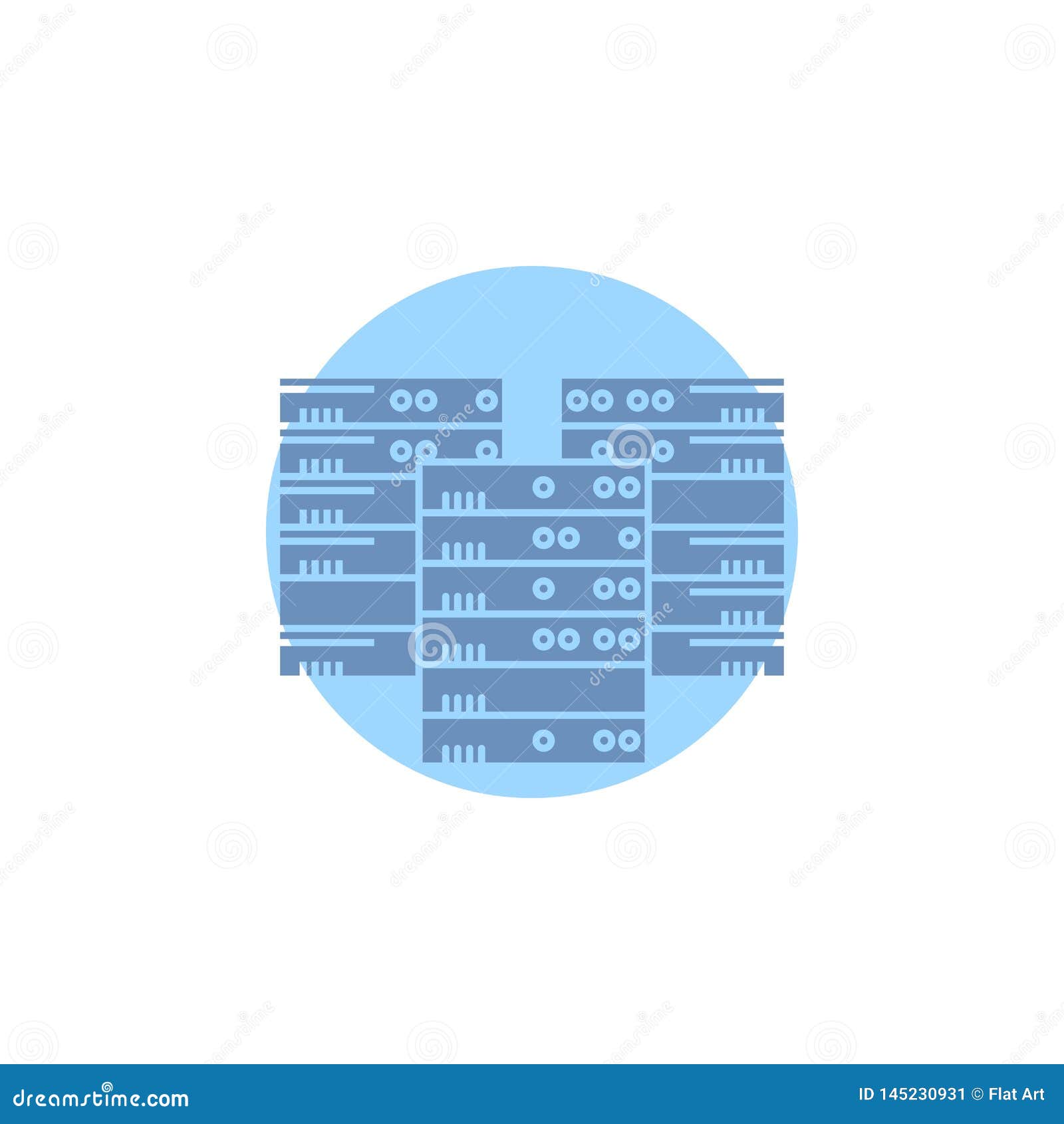 Center, Centre, Data, Database, Server Logo Design. Blue And Ora ...