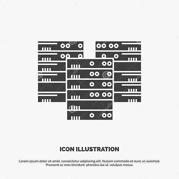 Center, Centre, Data, Database, Server Icon. Glyph Vector Gray Symbol for UI and UX, Website or ...