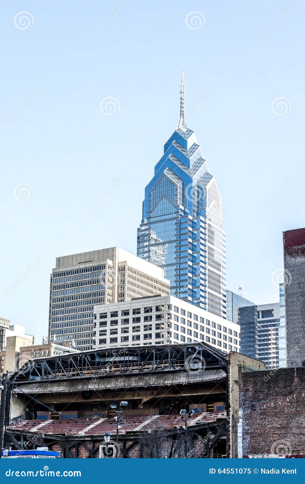 Center city Philadelphia editorial image. Image of bloue - 64551075