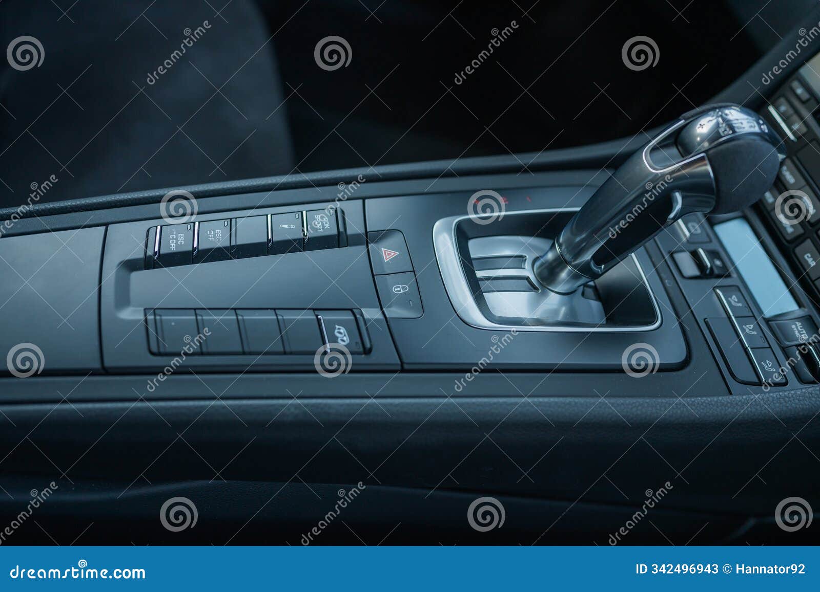 Center Console of a Modern Car with a Touchscreen Stock Image - Image ...