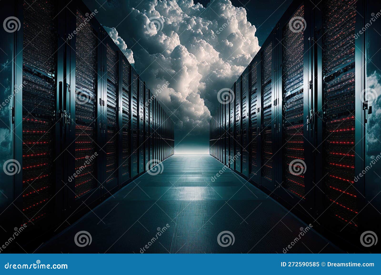 Center for Data Server Racks. Cloud Backup Service Stock Illustration ...