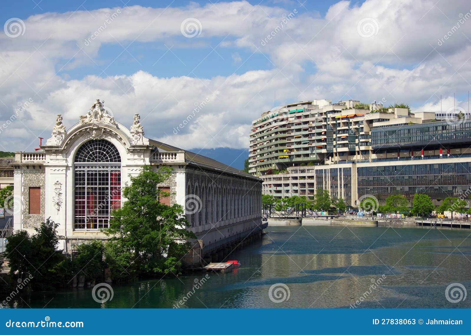 Center of Geneva stock image. Image of landmark, outdoors - 27838063