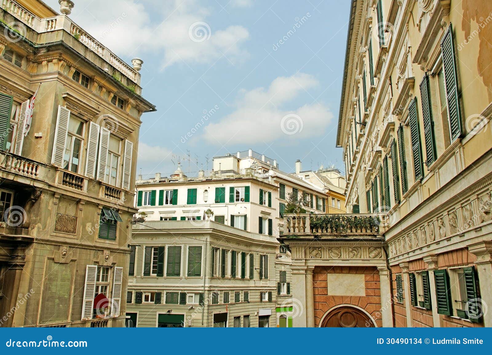 Center of the Genova. stock photo. Image of promenade - 30490134