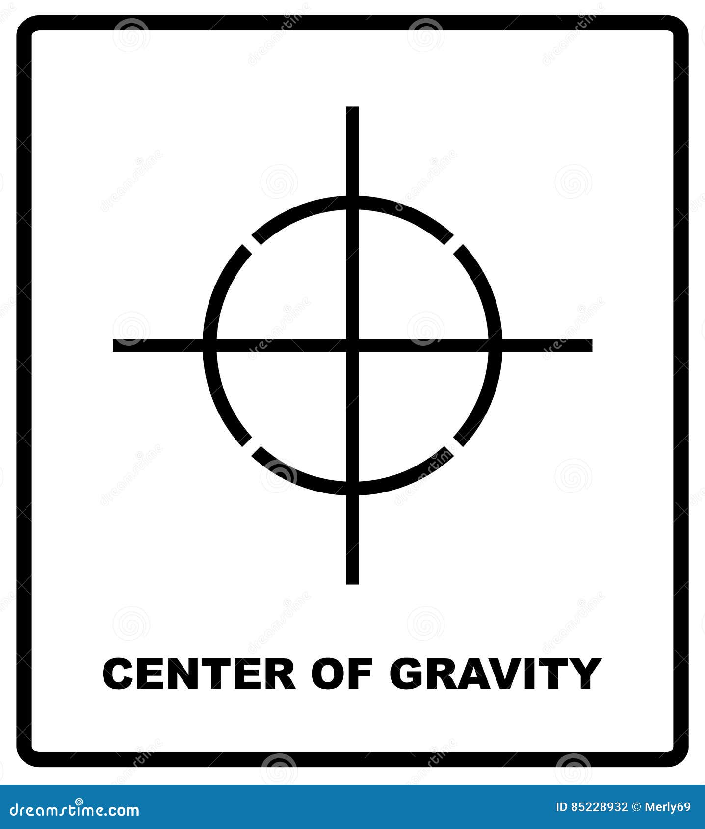 CENTER of GRAVITY Packaging Symbol on a Corrugated Cardboard Box. for ...