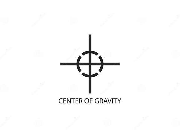 Center of Gravity Symbol, Icon. Vector Illustration Stock Vector ...