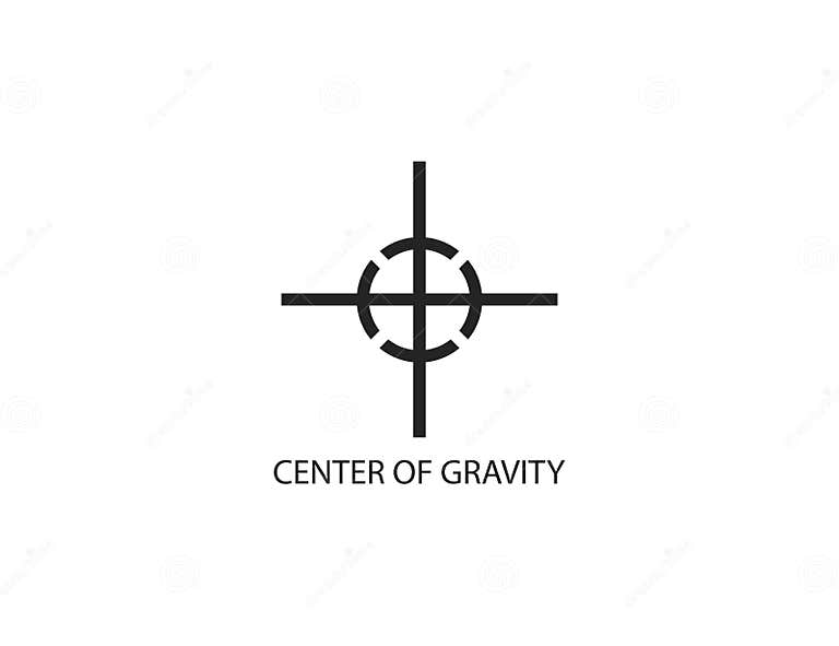 Center of Gravity Symbol, Icon. Vector Illustration Stock Vector ...