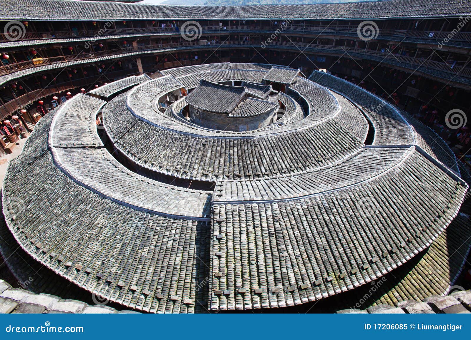 The Center of Hakka Earth Building 2 Stock Image - Image of asia, live ...