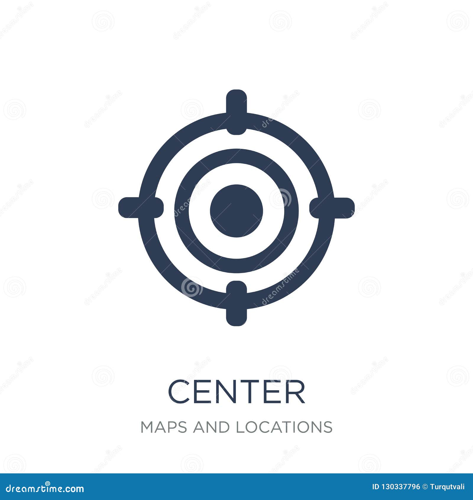 Center Icon. Trendy Flat Vector Center Icon on White Background Stock ...